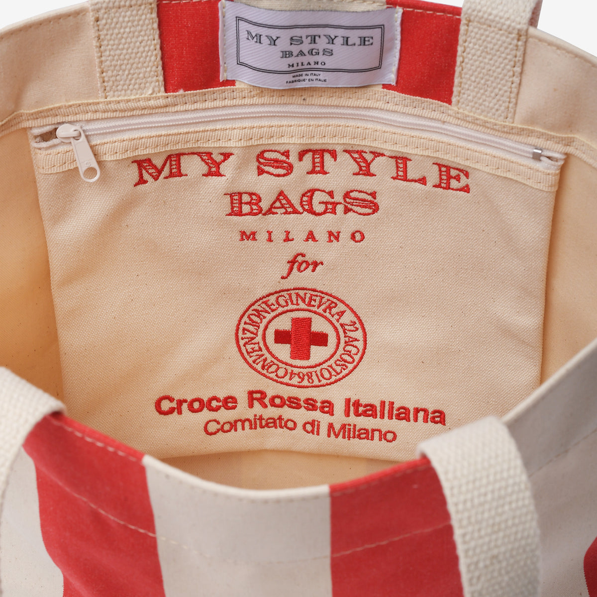 Tote Bag x Croce Rossa Italiana – Bold Stripe | My Style Bags